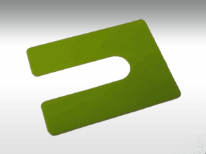 1/32 in. x 3 in. x 4 in. Plastic Horseshoe Shim 7/8 in. Slot - Green ...