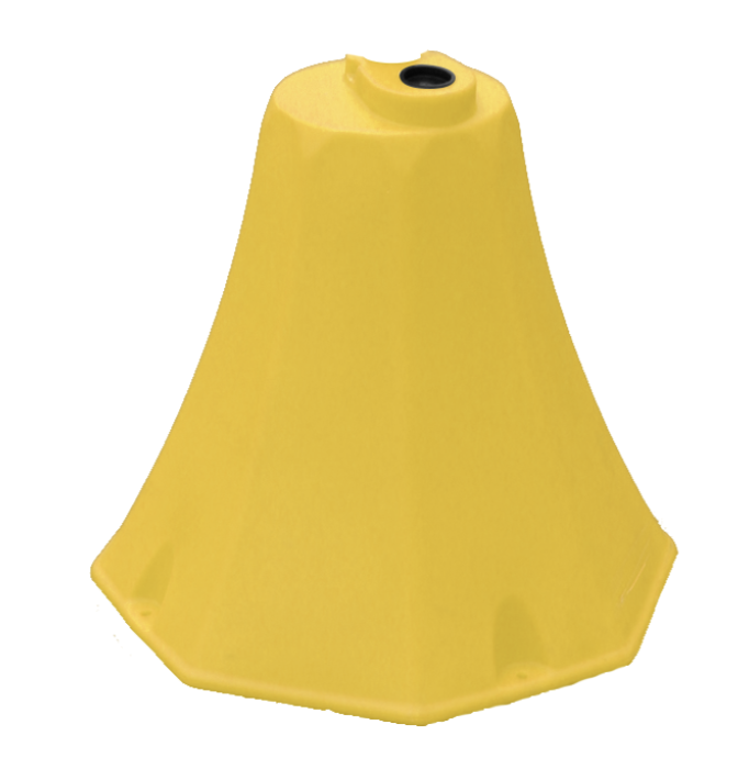 Ideal Sield OCT-YL-96-YL Yellow Octagon Sign Base+ 96 in Post